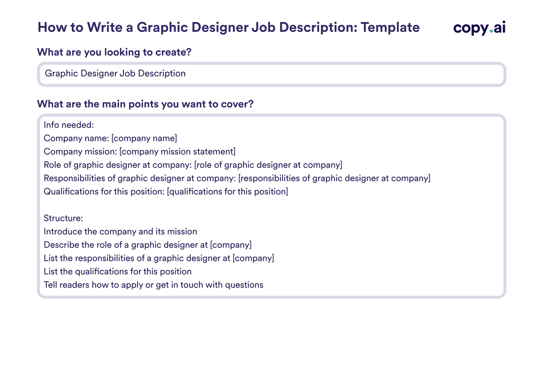 Graphic Designer Job Description Templates How To Write Examples