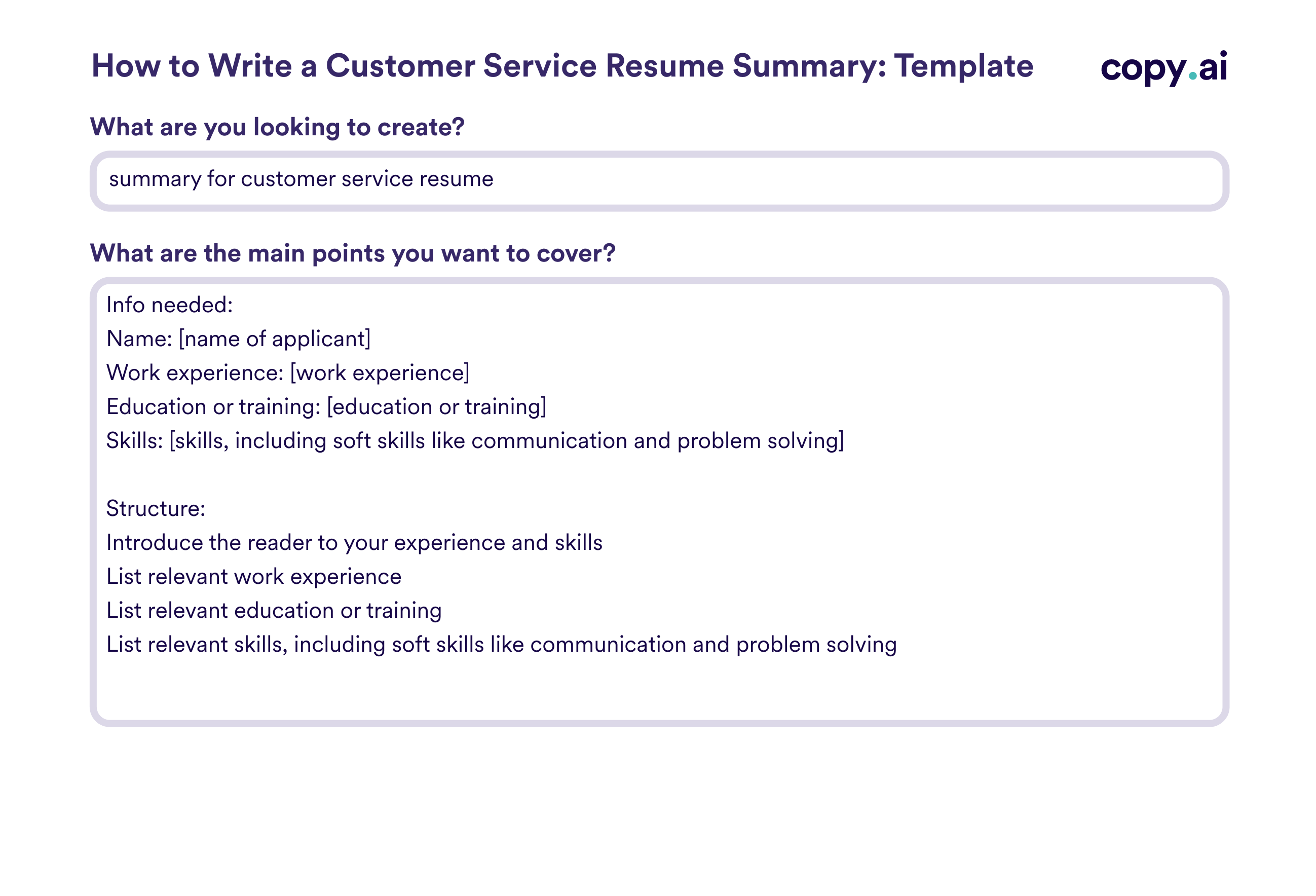 Summary For Customer Service Resume Templates How To Write Examples