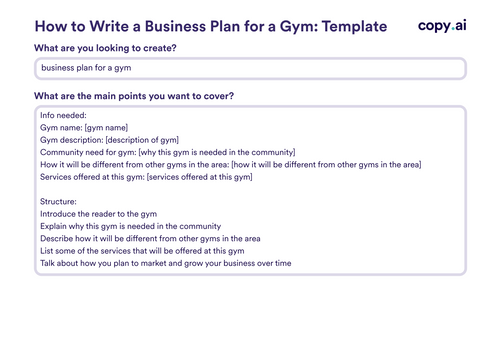 Business Plan For A Gym Templates: How To Write & Examples