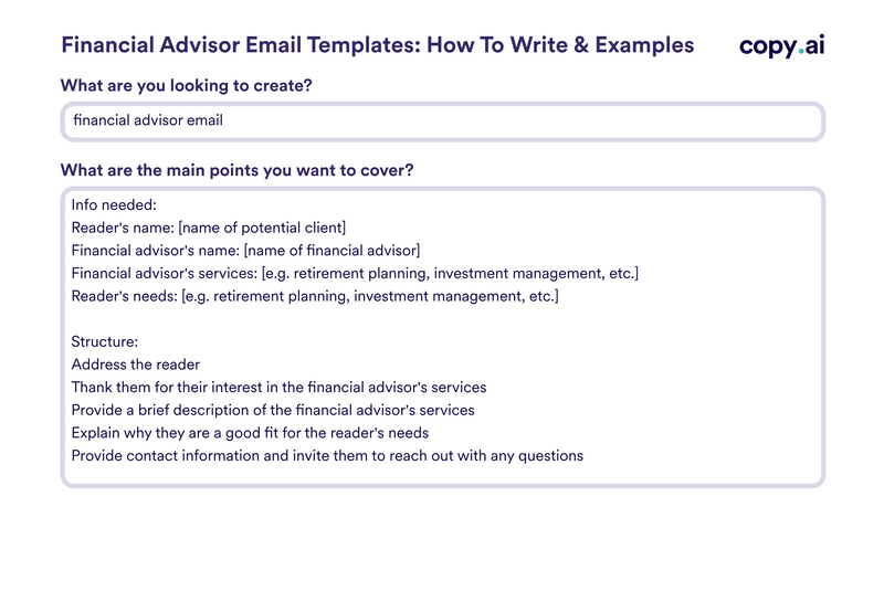 Financial Advisor Email Templates: How To Write & Examples