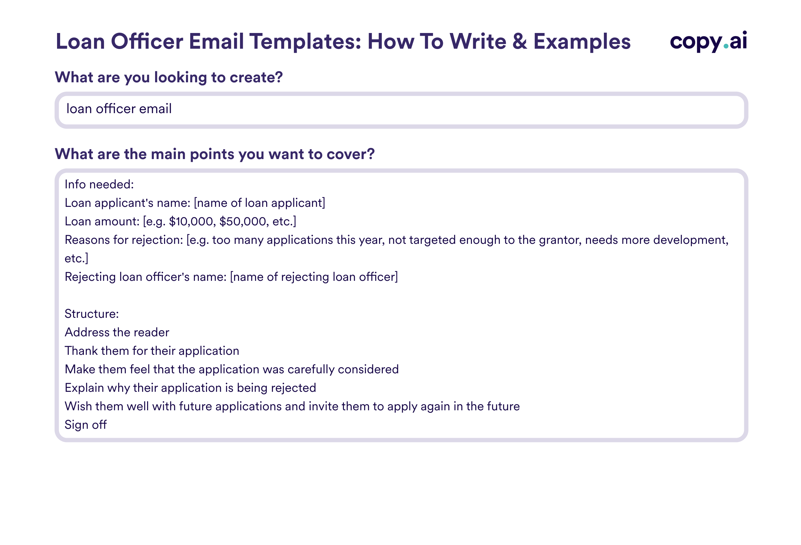 Loan Officer Email Templates How To Write Examples