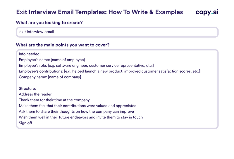 Exit Interview Email Templates: How To Write & Examples