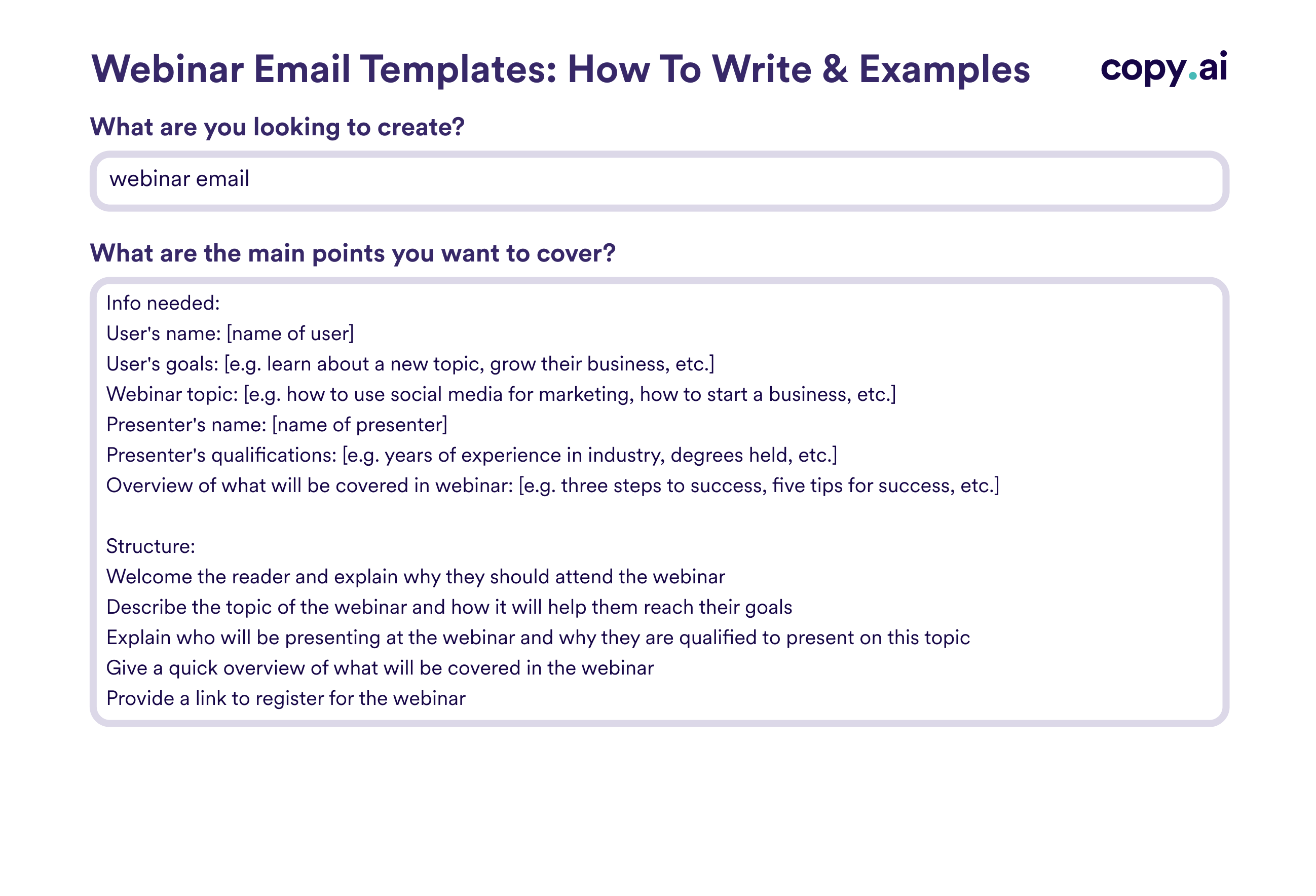 Webinar Email Templates How To Write Examples