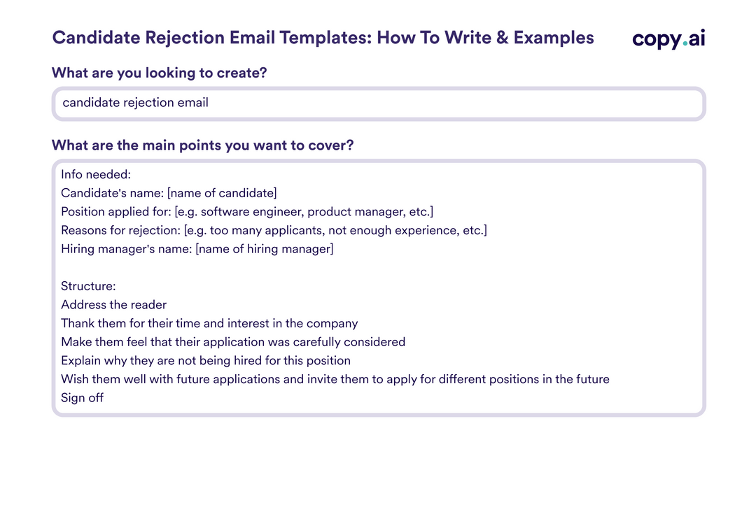 Candidate Rejection Email Templates: How To Write & Examples