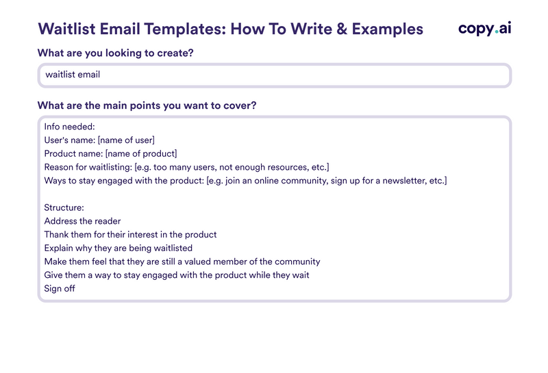 Waitlist Email Templates: How To Write & Examples