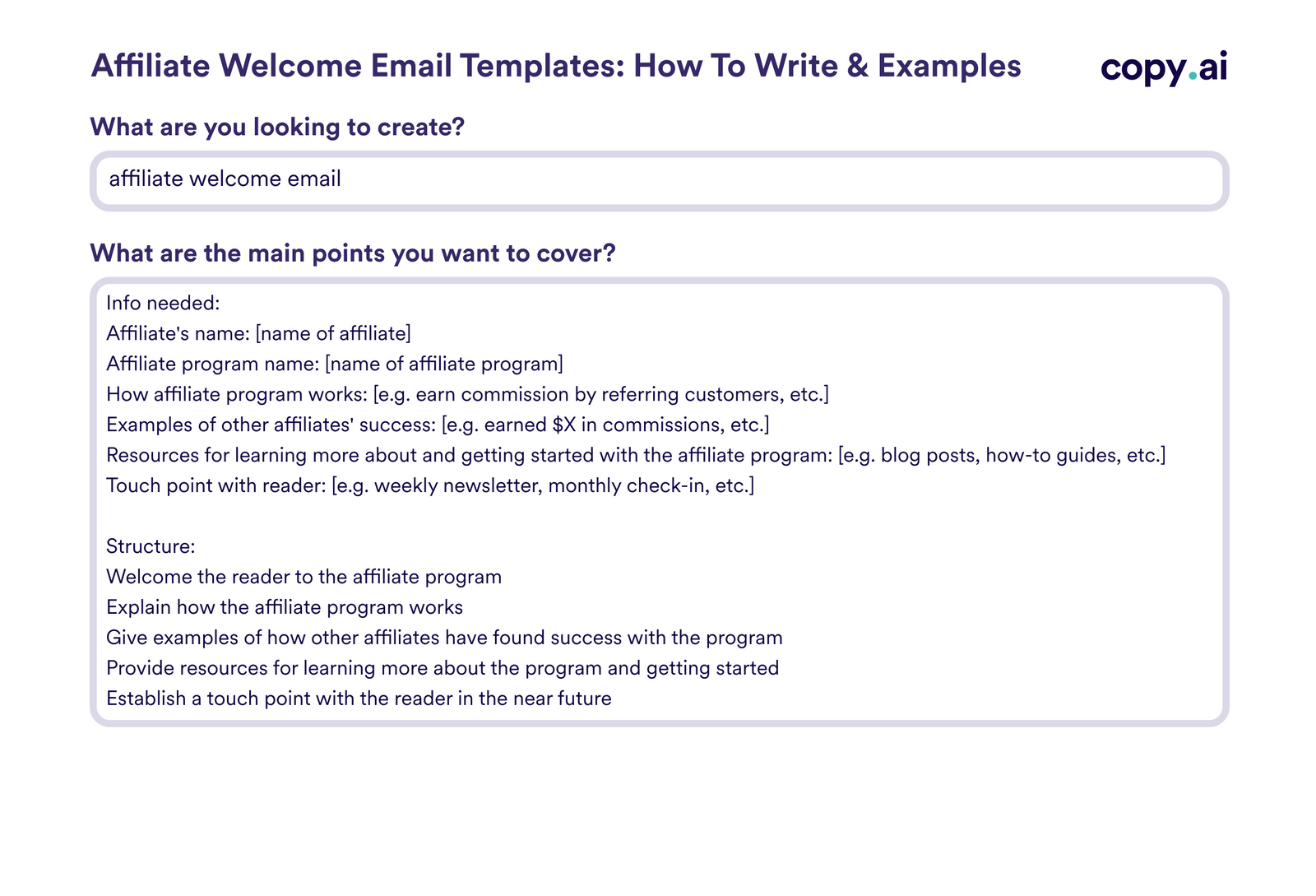 Affiliate Welcome Email Templates How To Write Examples