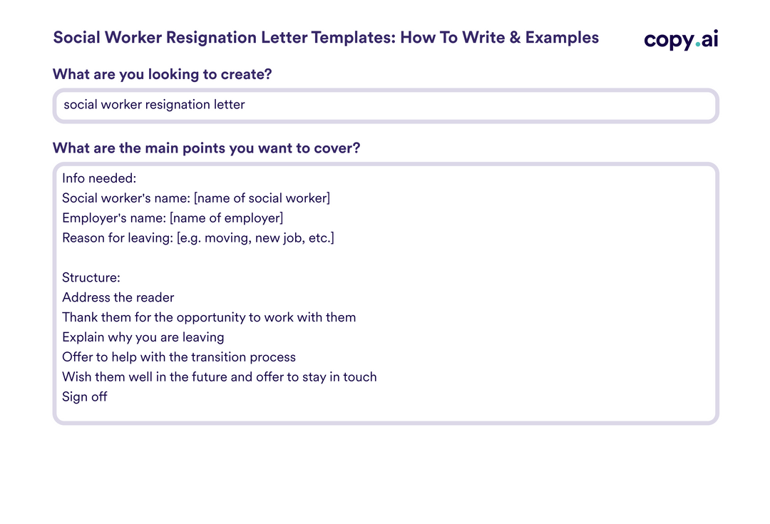 Social Worker Resignation Letter Templates: How To Write & Examples
