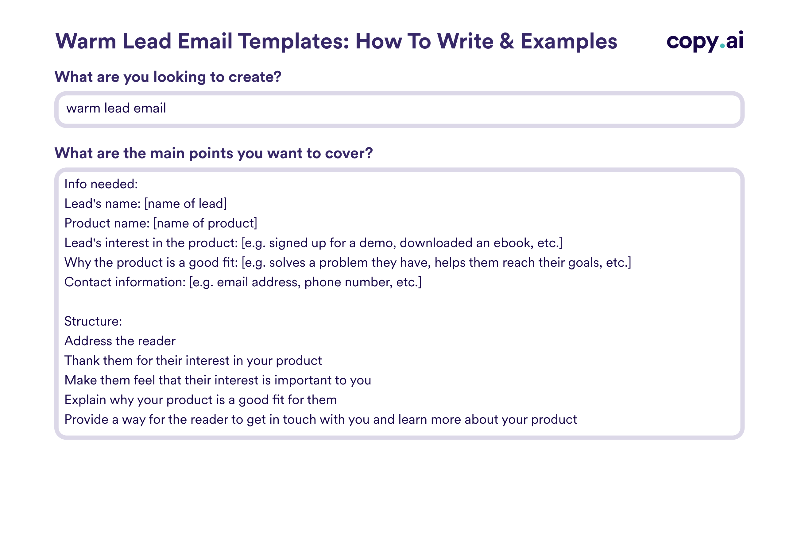 Warm Lead Email Templates How To Write Examples