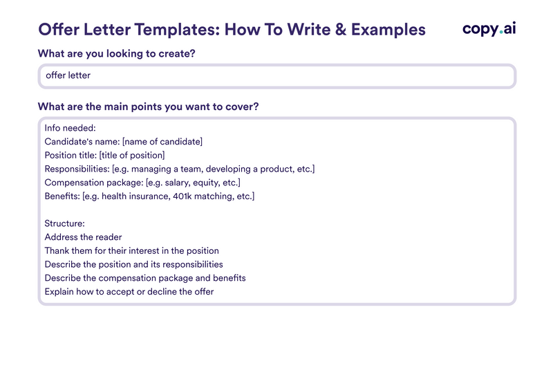 Offer Letter Templates: How To Write & Examples