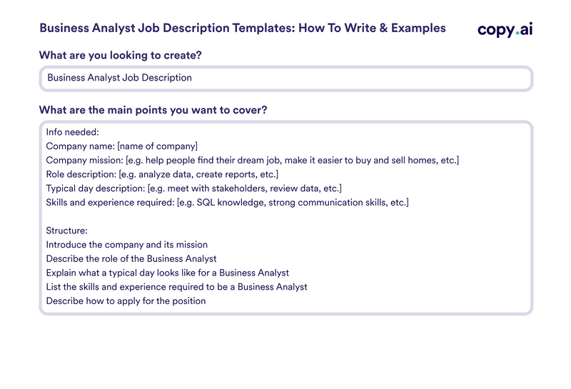 Business Analyst Job Description Templates: How To Write & Examples