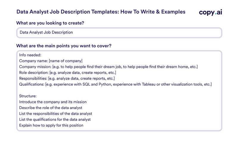 Data Analyst Job Description Templates: How To Write & Examples