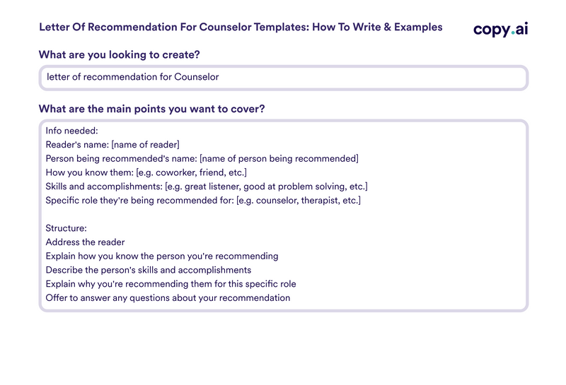 Letter Of Recommendation For Counselor Templates: How To Write & Examples