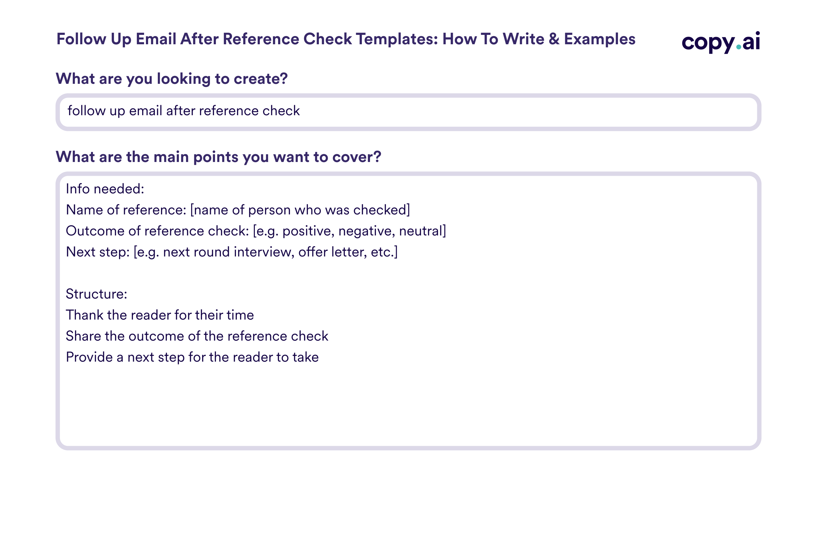 Follow Up Email After Reference Check Templates How To Write Examples