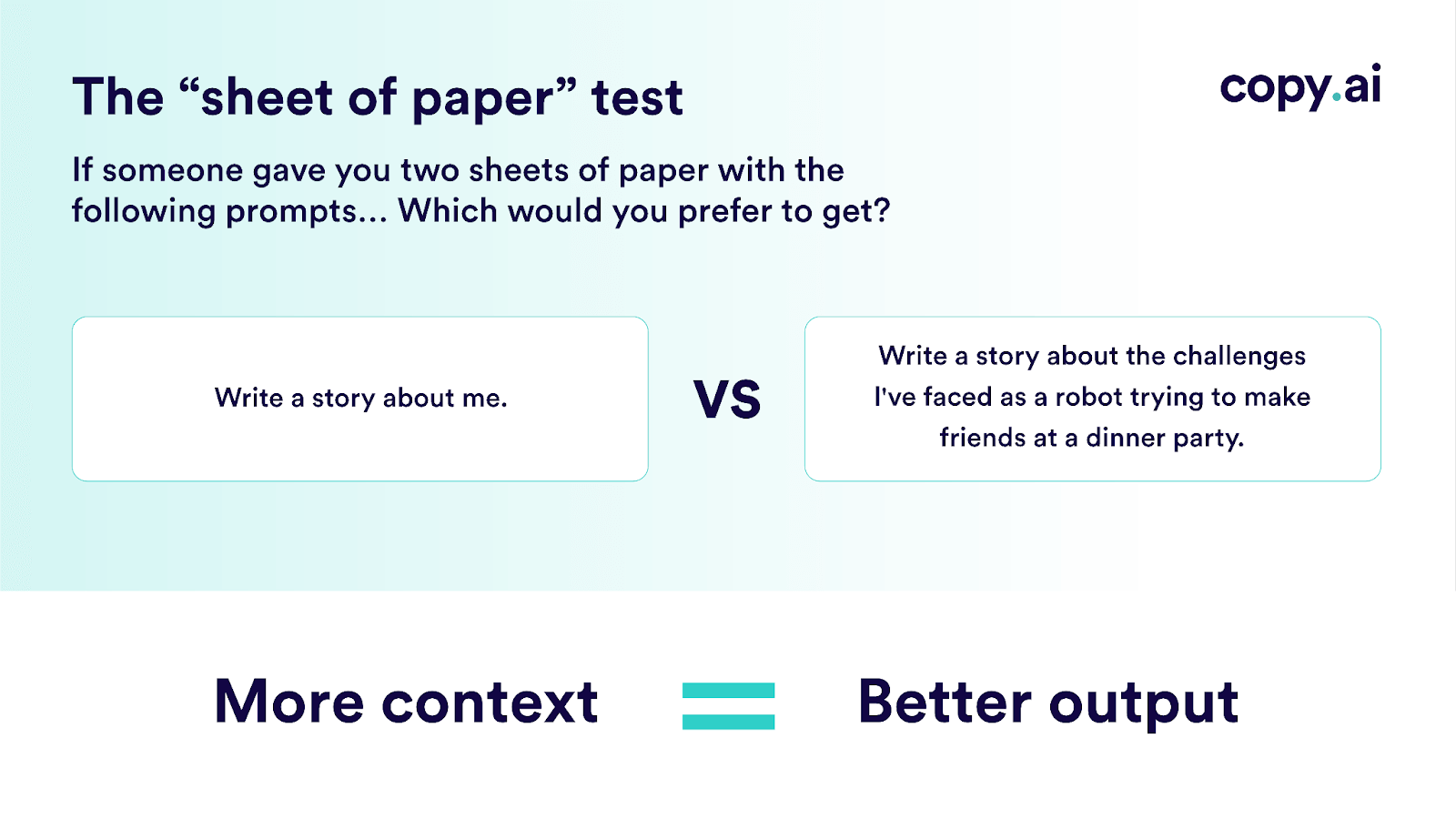 7 Tips for writing better prompts | Copy.ai
