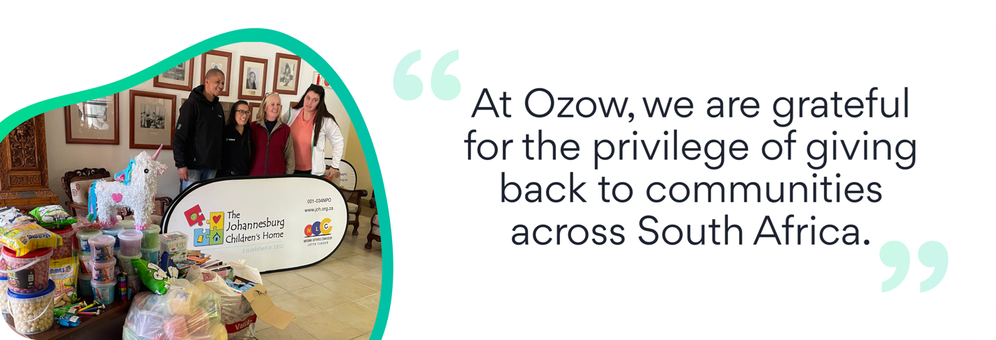 Ozow's Commitment to Uplifting Communities