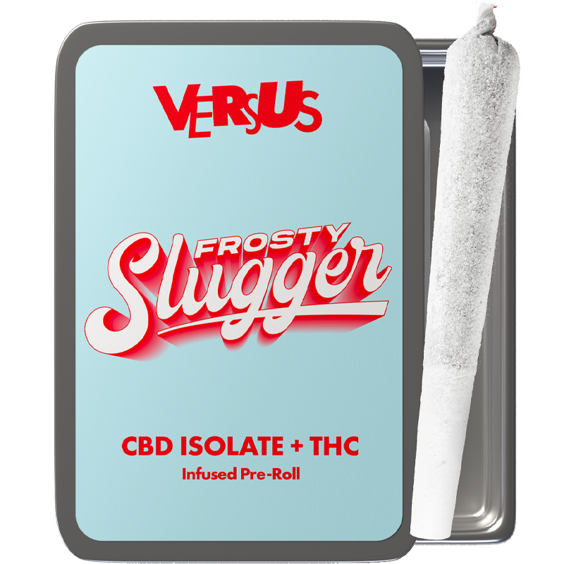 Versus Cannabis | Frosty Slugger CBD Isolate + THC Infused Pre‑Roll
