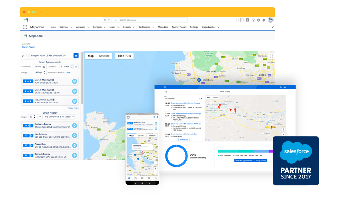 Mapadore: Salesforce Smart Geolocation and Scheduling Tool