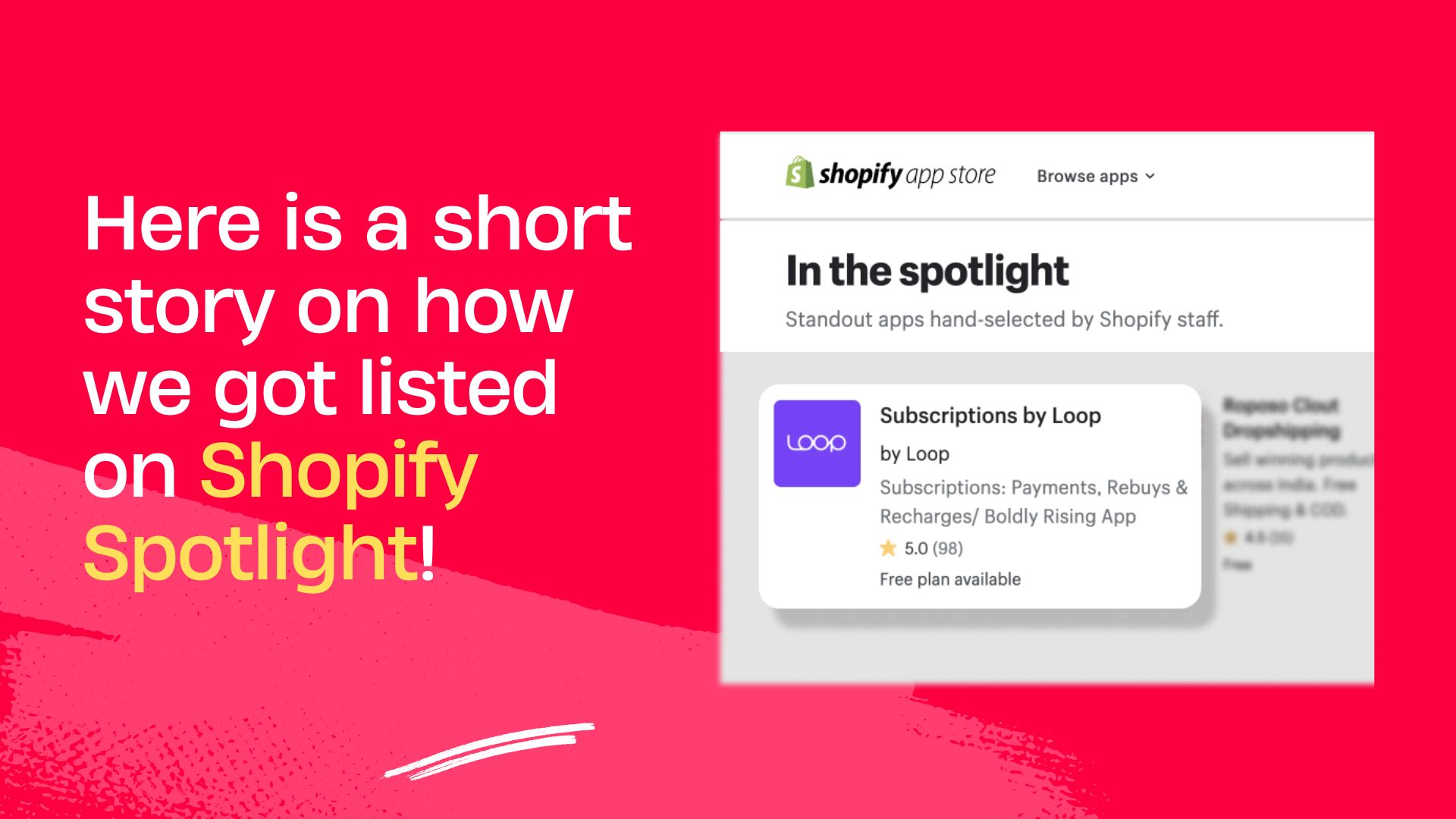 Here is a short story on how we got listed on Shopify Spotlight!