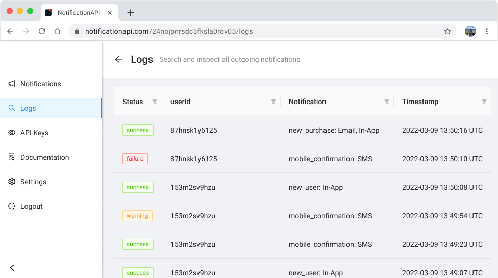 Announcing Logs: In-Depth and Searchable History of All Notifications