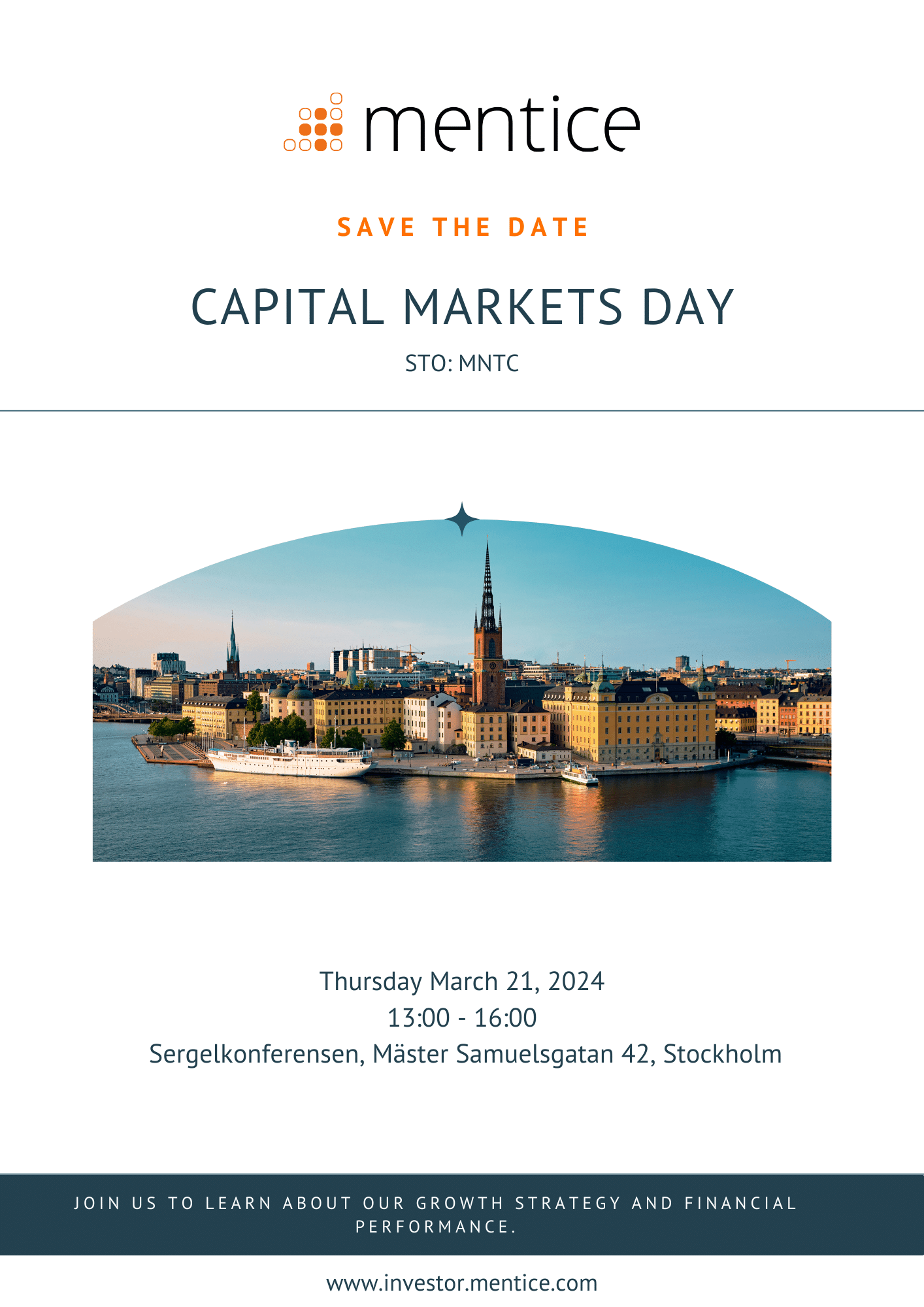 Invitation to Mentice’s Capital Markets Day on 21 March 2024 | Mentice Blog