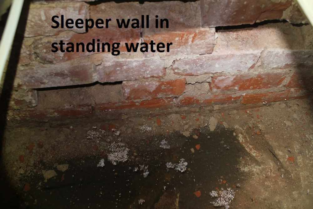 Flooded subfloor voids FAIL