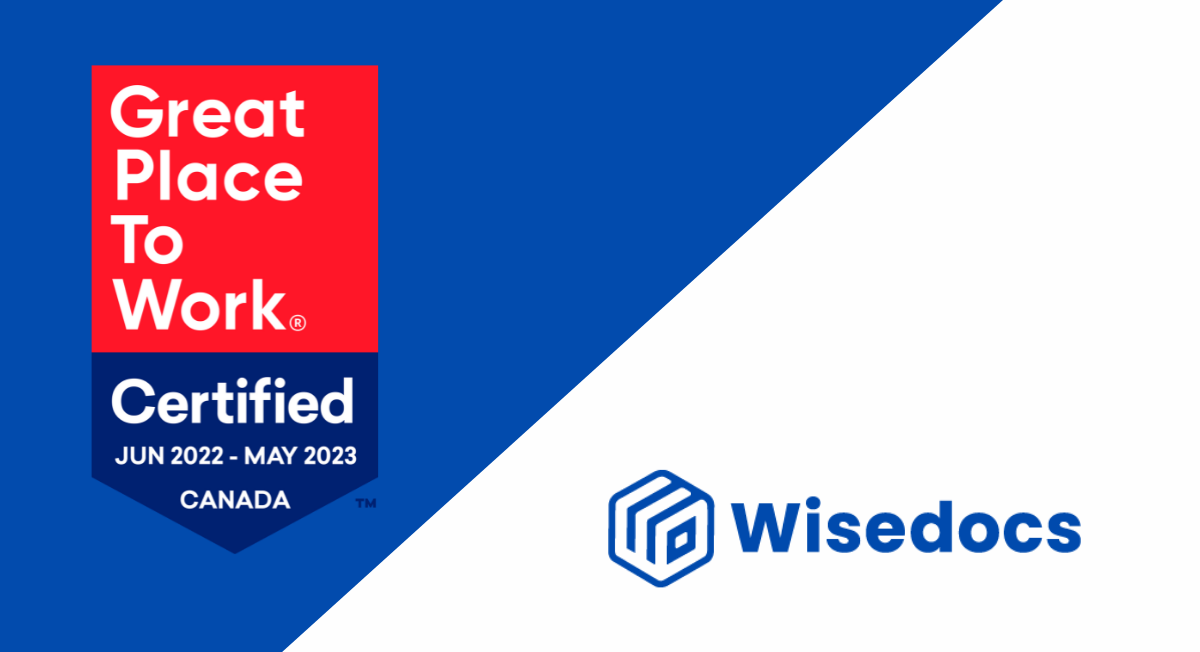 Wisedocs • Blog: It’s Official: Wisedocs is a Great Place to Work®!