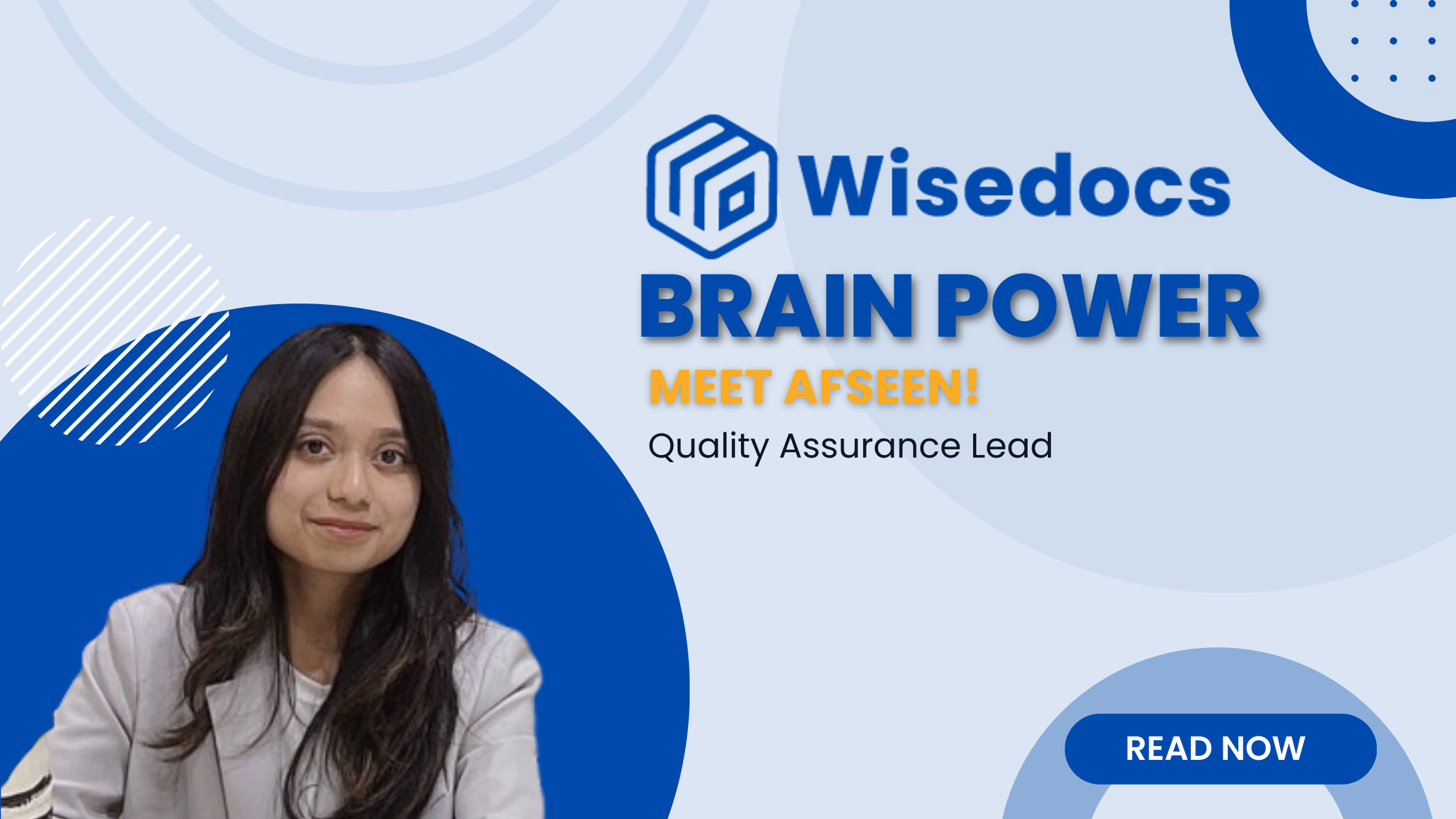 Wisedocs • Blog: Wisedocs’ Brain Power: Meet Afseen Syeda, Quality ...