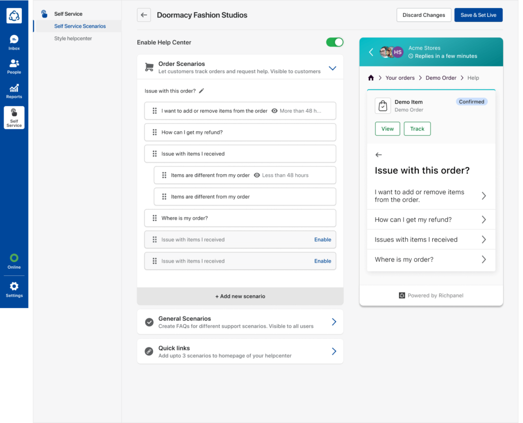 Customer Self Service: Benefits, Best Practices & Examples - Richpanel