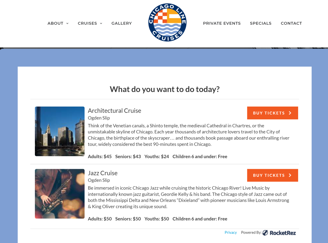 Chicago Line Cruises – Case Study – RocketRez