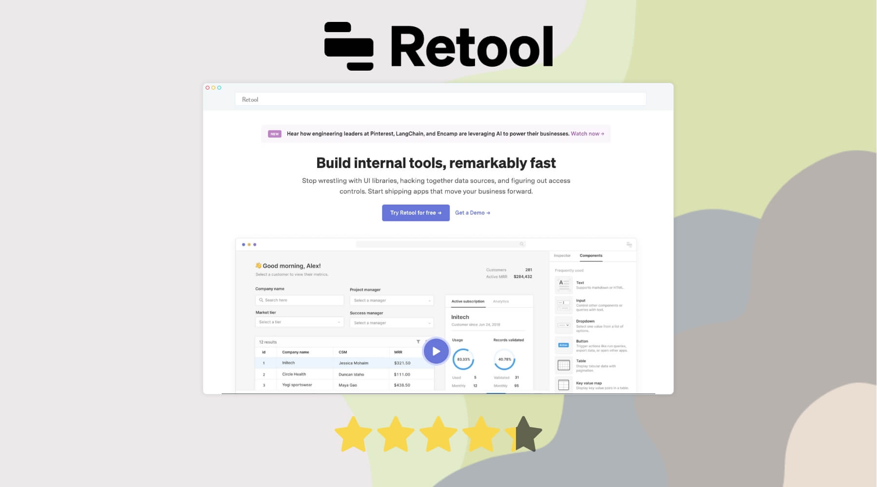Retool - Avis & Fonctionnalités | Trouve Ton SAAS