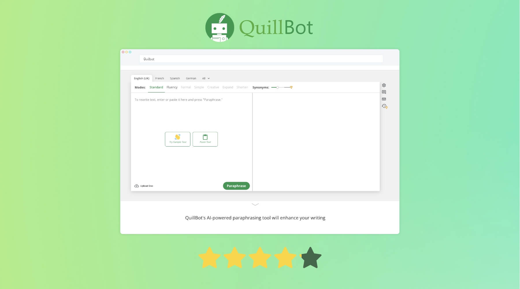 QuilBot - Avis & Fonctionnalités | Trouve Ton SAAS