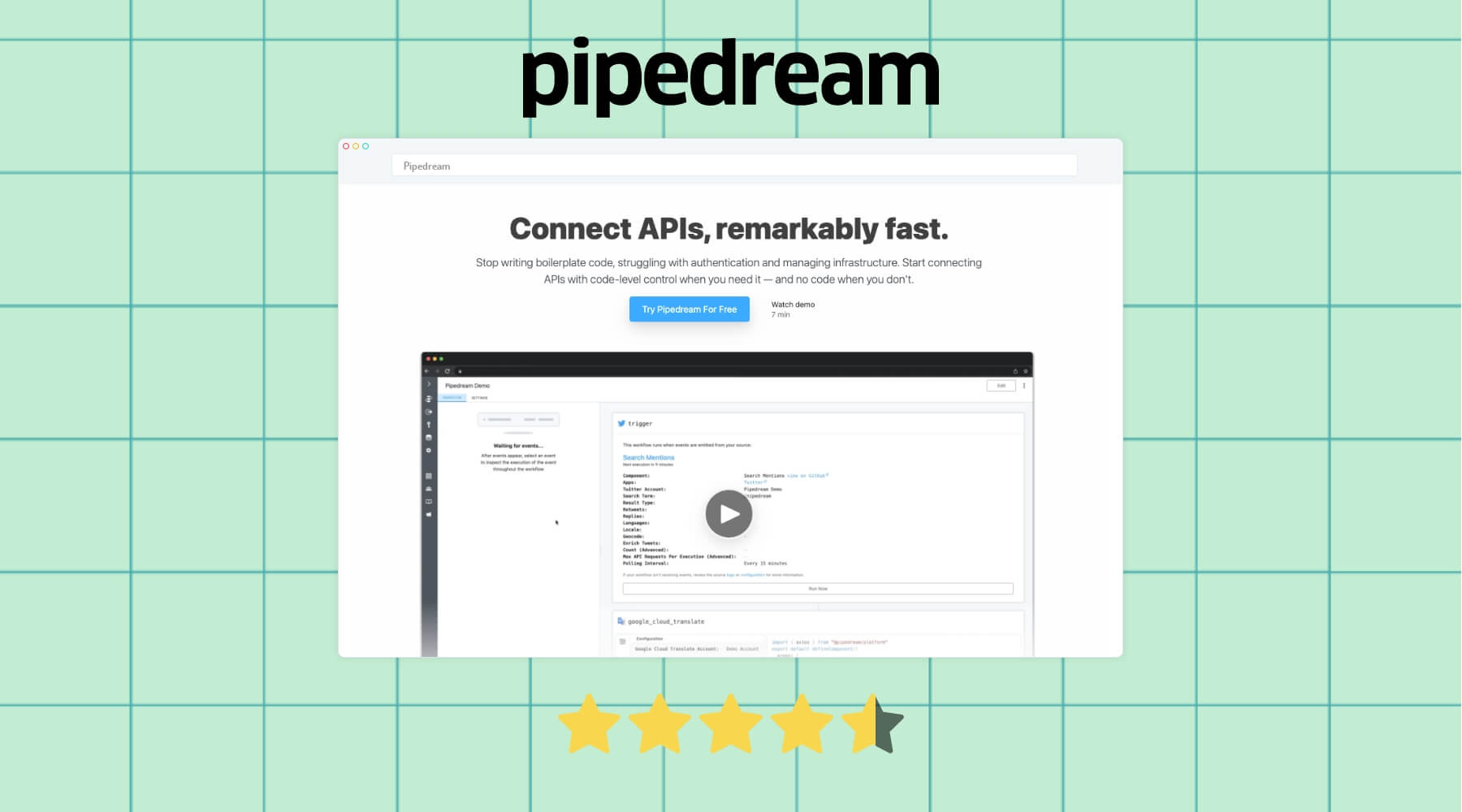 Pipedream - Avis & Fonctionnalités | Trouve Ton SAAS