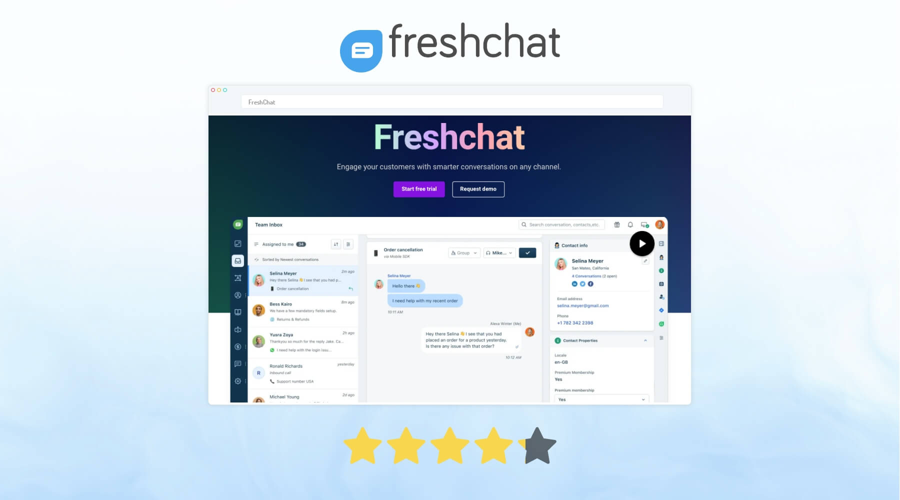 Freshchat - Avis & Fonctionnalités | Trouve Ton SAAS