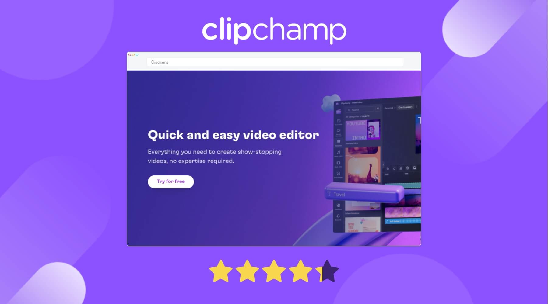 Clipchamp - Avis & Fonctionnalités | Trouve Ton SAAS