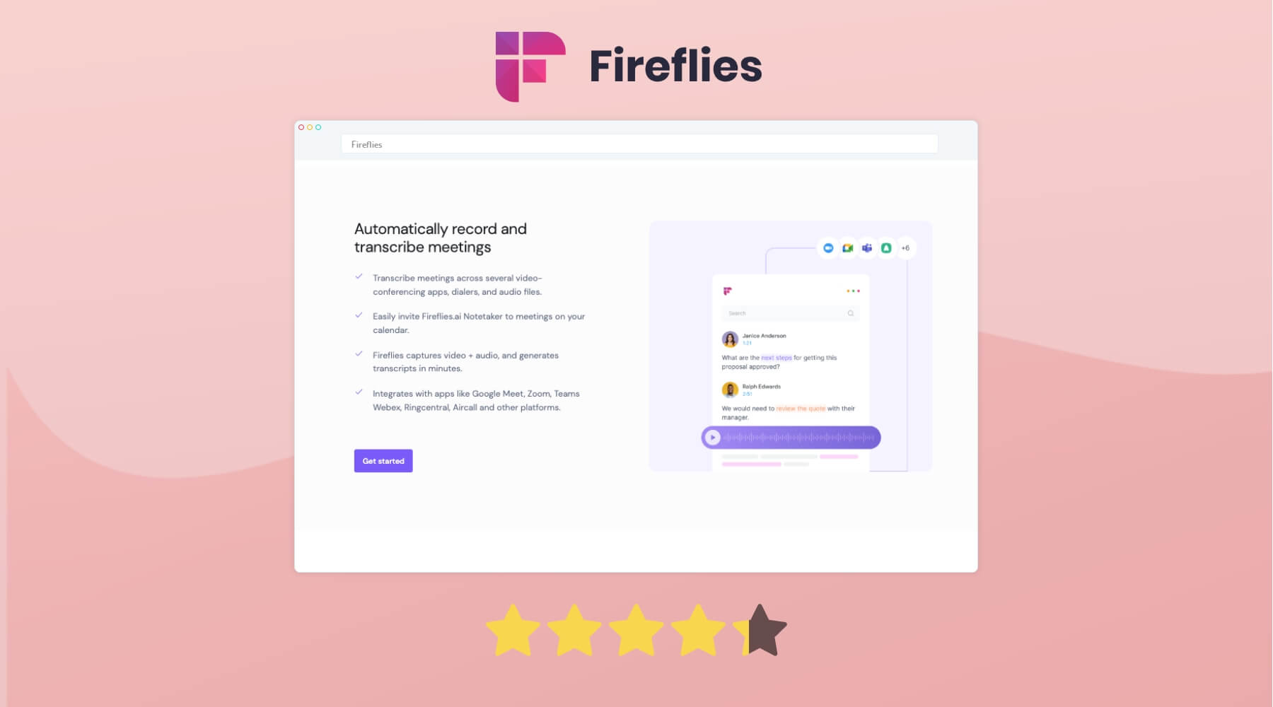 Fireflies.ai - Avis & Fonctionnalités | Trouve Ton SAAS