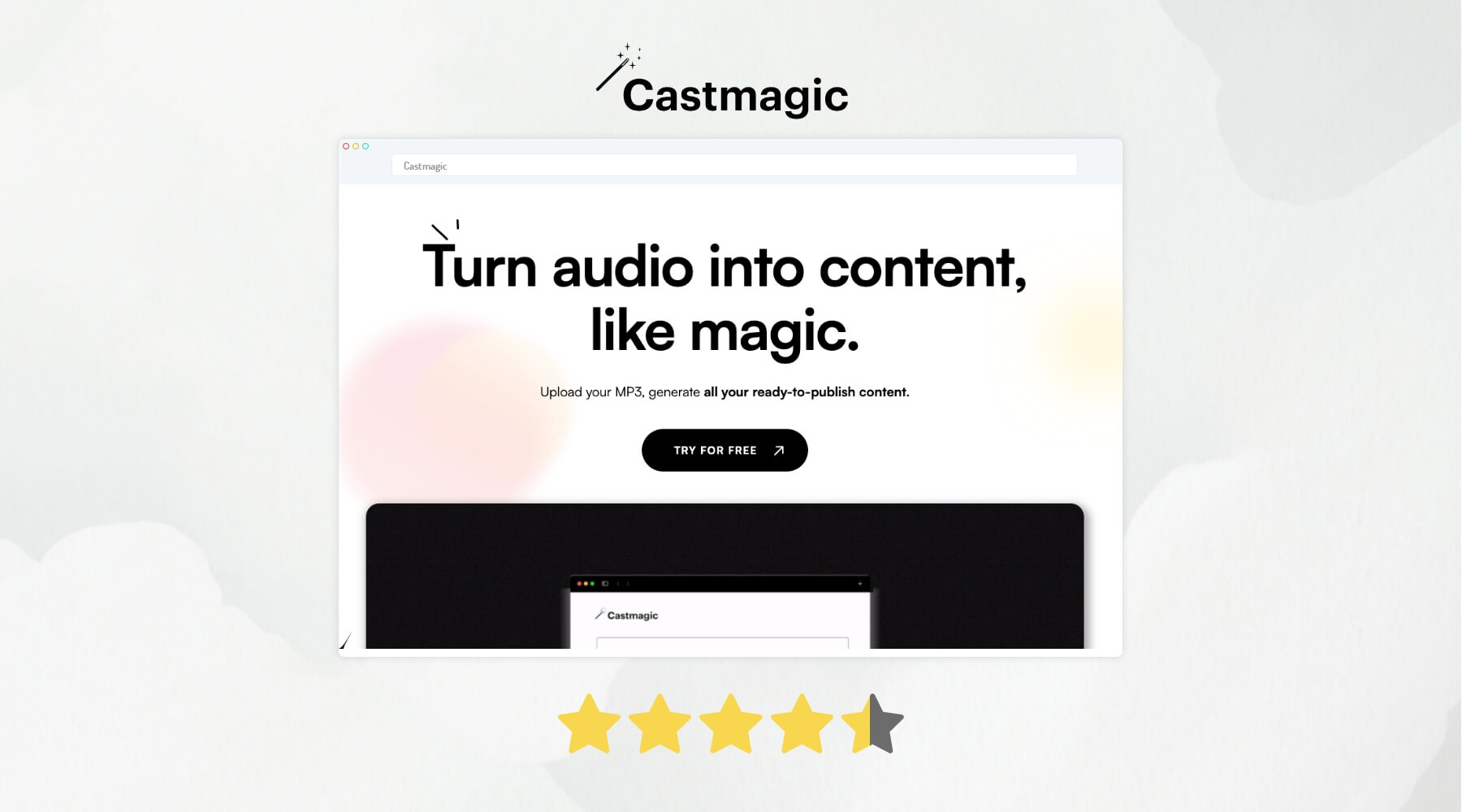 Castmagic - Avis & Fonctionnalités | Trouve Ton SAAS