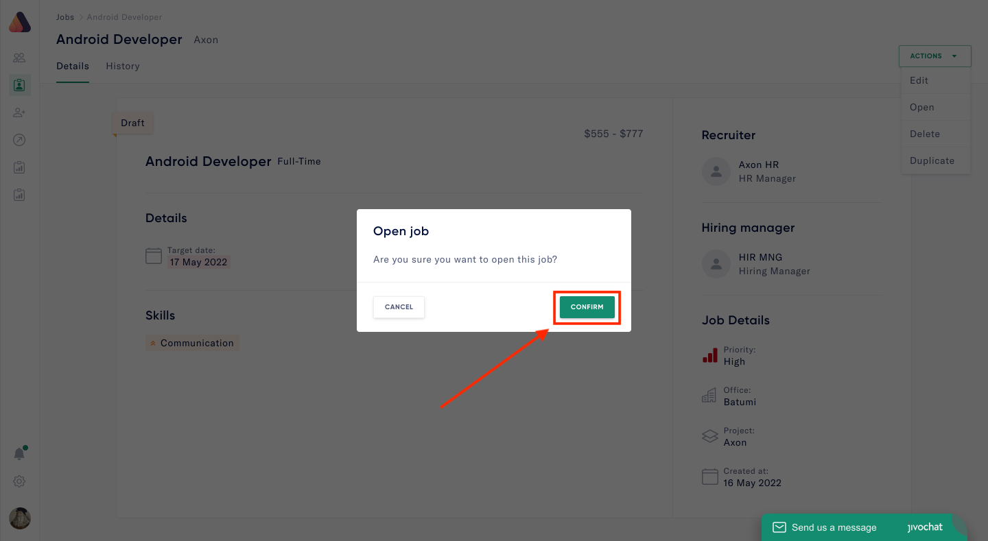 How to create a new job?