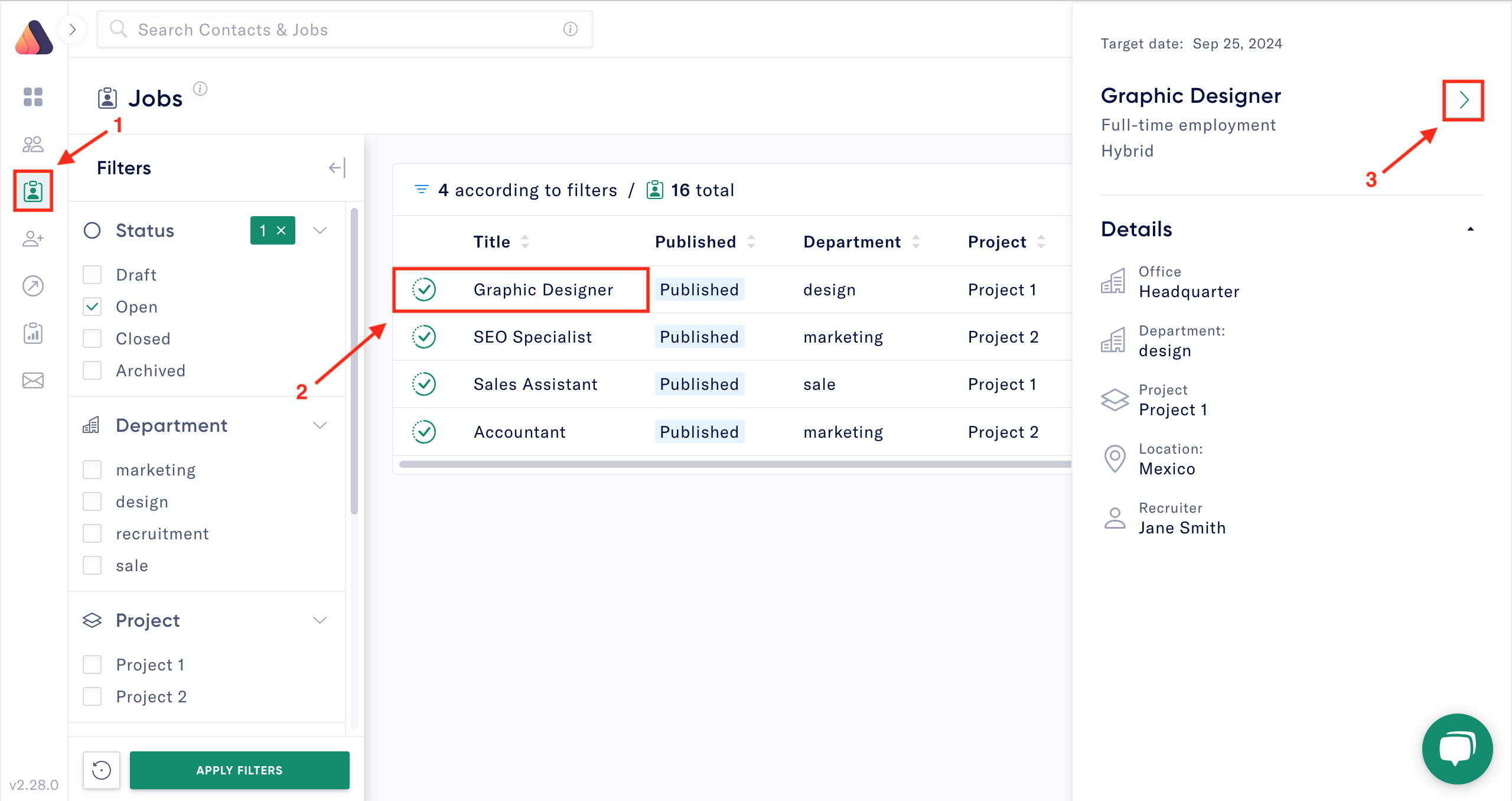 How to reject candidate from the job pipeline?