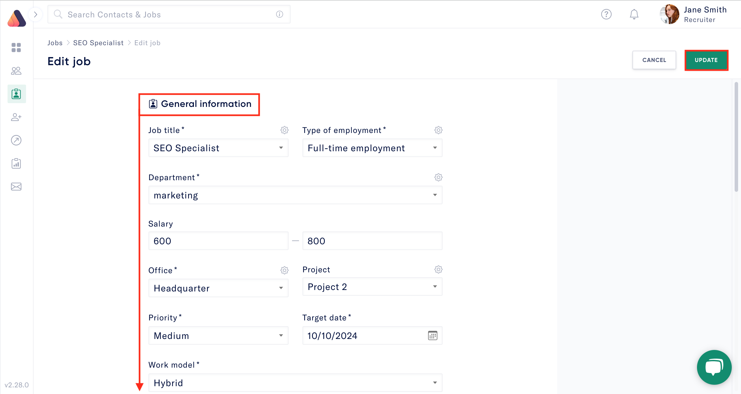 How to edit an open job?