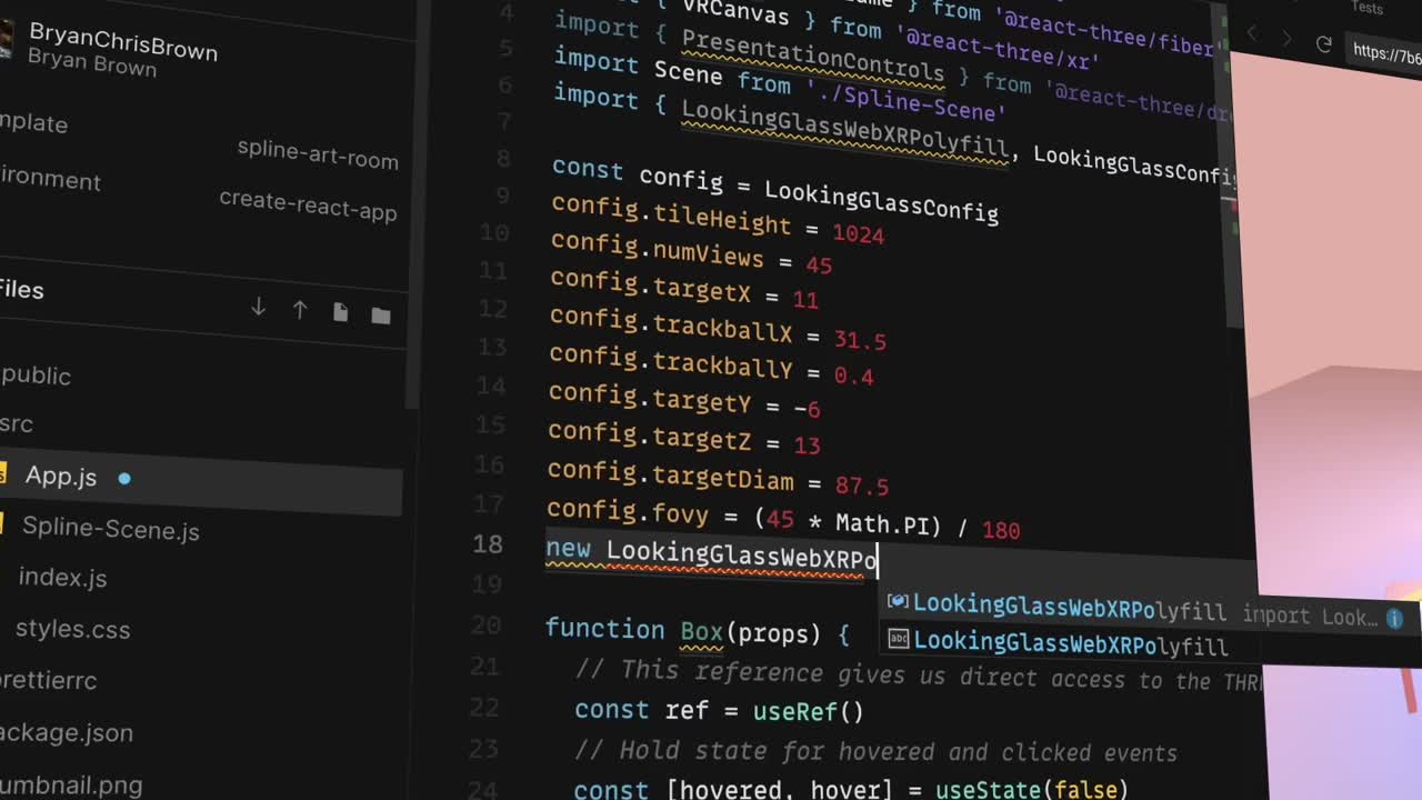Looking Glass WebXR Library