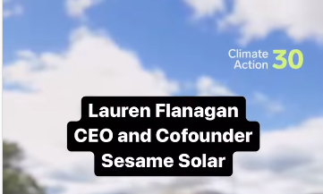 Lauren Flanagan Featured on TechInsider's Climate Action 30 | Sesame Solar