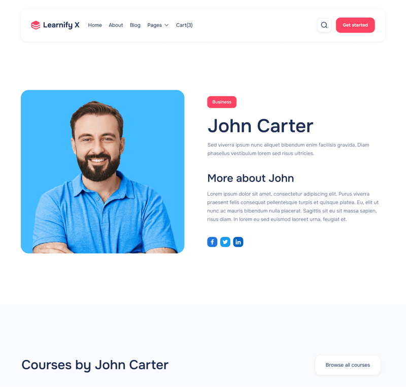 Learnify X - Webflow Ecommerce website template