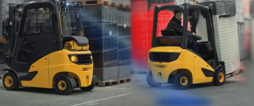 The Complete Guide to Red & Blue Forklift Safety Lighting | SharpEagle
