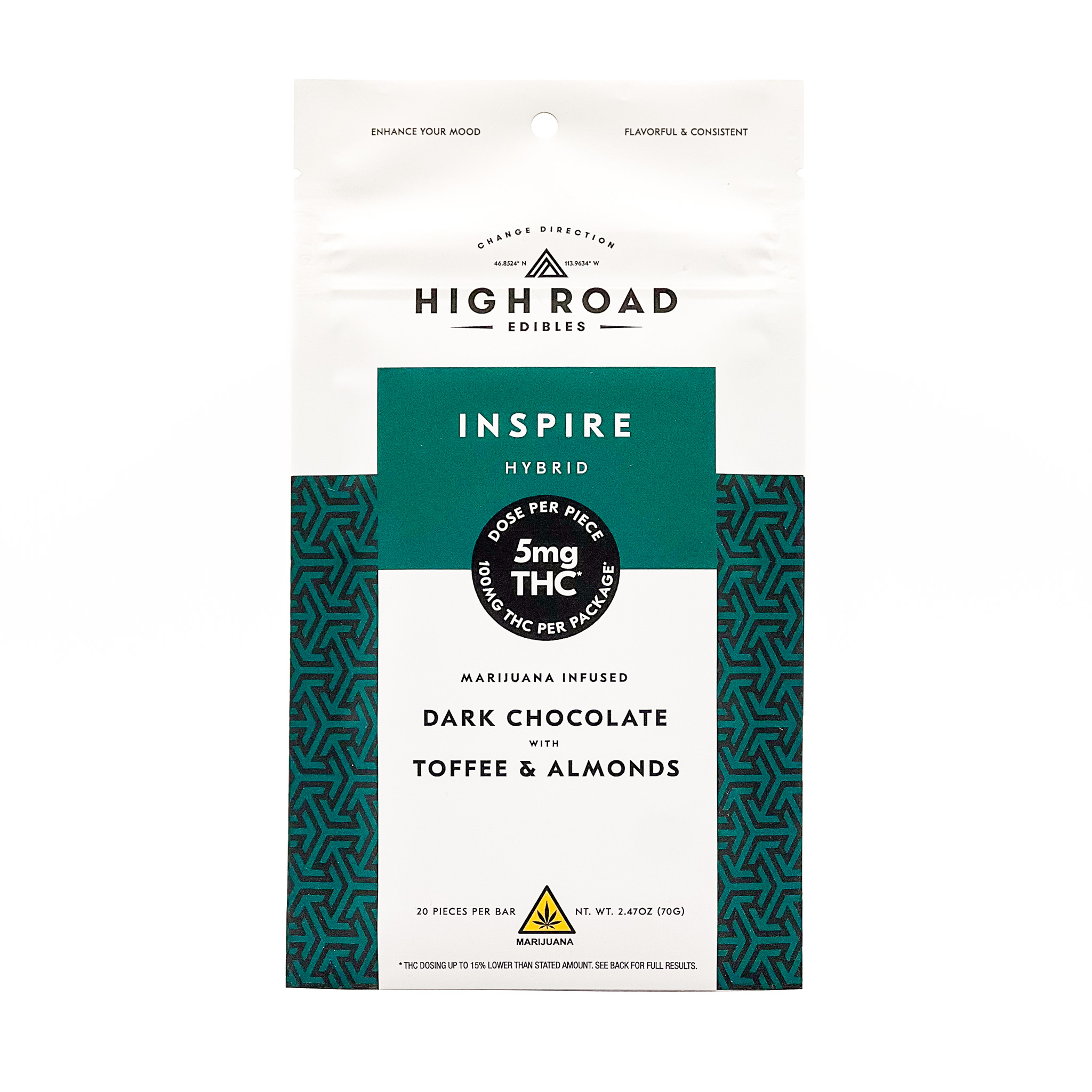 Juniper Cannabis | inspire high road chocolate bar