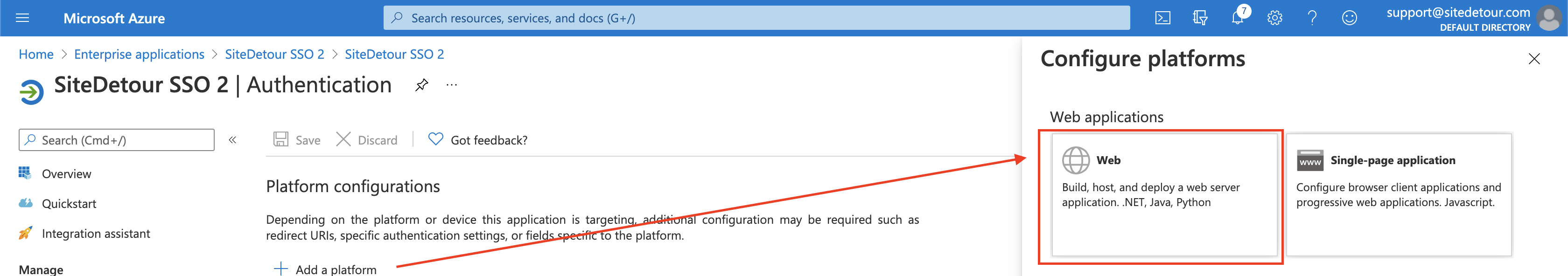 Configuring Azure AD SSO within SiteDetour | SiteDetour Knowledge Base