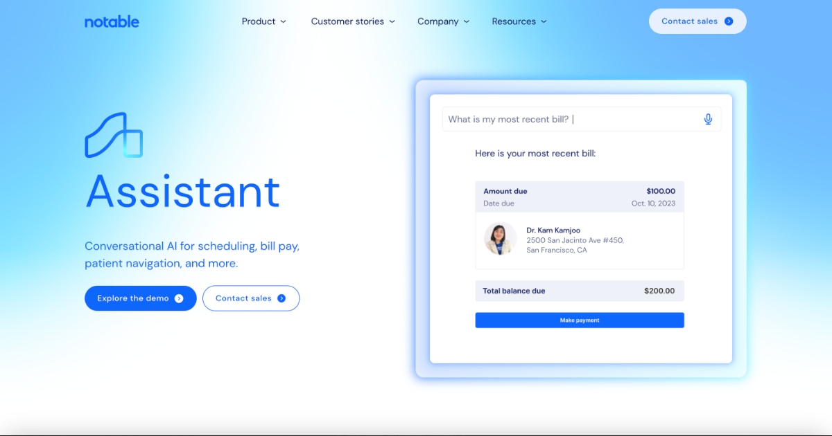 Notable | Request a Demo of Assistant