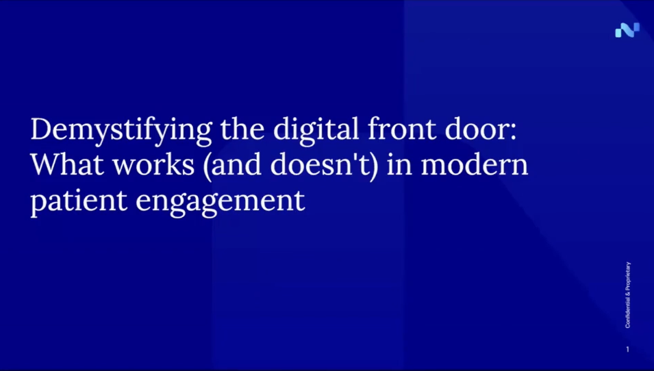 How to build a digital front door in healthcare