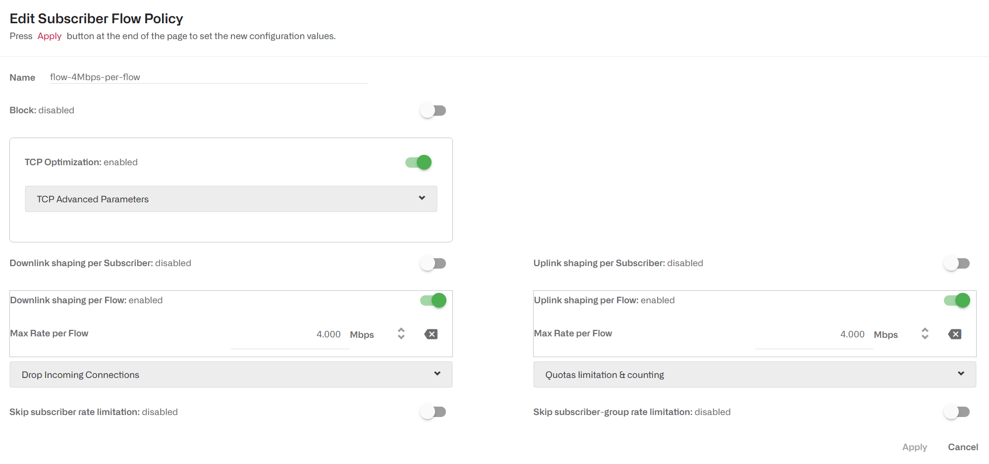BQN Docs – Configured Policies