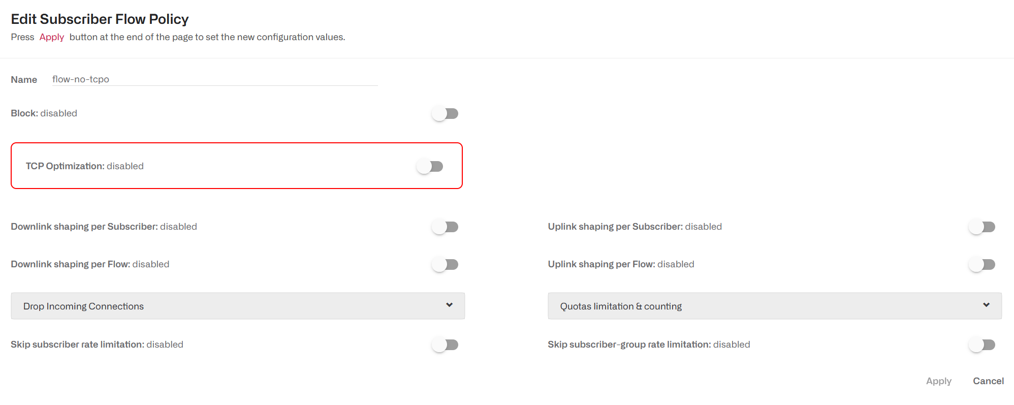 BQN Docs – Configured Policies