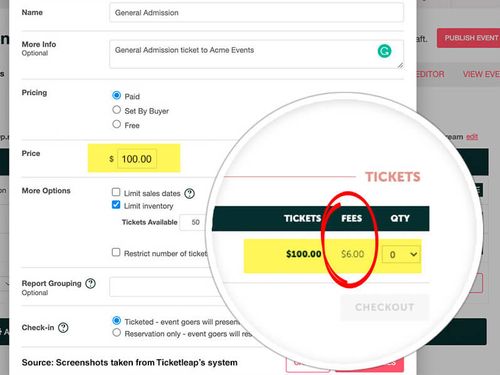 Ticketleap Pricing vs TicketSpice | TicketLeap Alternative